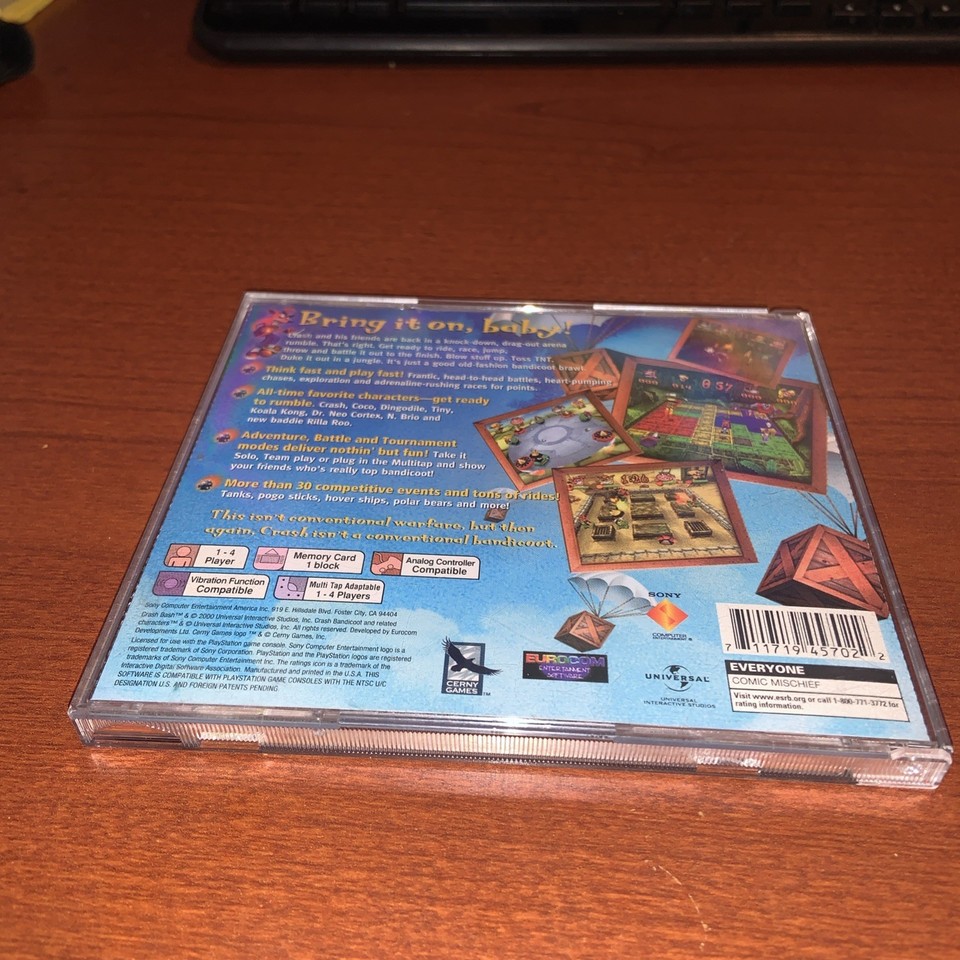Crash Bash Sony PlayStation 1 Greatest Hits PS1 Game 711719457022| eBay