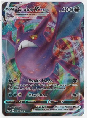 2021 Crobat VMAX 045/072 Shining Fates Full Art Holo Rare POKEMON CARD ...