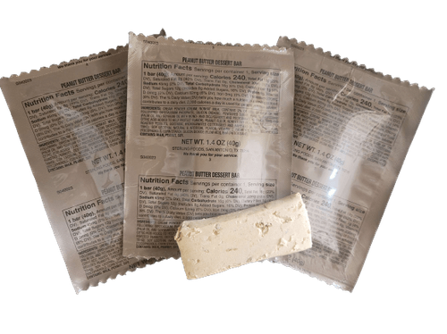 MRE Peanut Butter Bar - Authentic USGI MRE Dessert - 3, 6, 12, 24 and ...