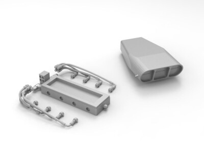 1:8 3D Blower Hat With Injector Body and Fuel Lines | eBay