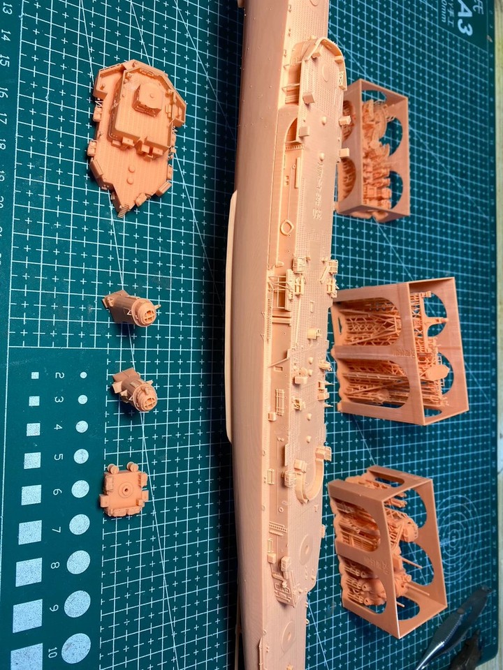 3D Printed 1/350 WWII U.S. Forrest Sherman Class Destroyer Unpainted ...