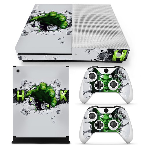 Xbox One S Console Skin Decal Sticker Hulk Comics + 2 Controller Custom ...