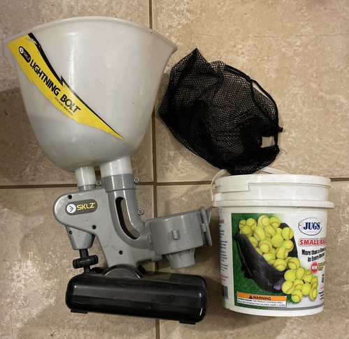 Sklz Lightning Bolt Pro Automatic Hopper Pitching Machine Plus 43 Balls ...