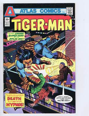 Tiger-Man #3 Atlas Comics 1975 Death is a Man Called Hypnos ! | eBay