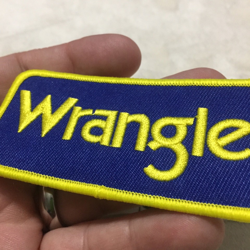 Wrangler Jeans Clothing Logo Embroidered Iron On Patch New | eBay