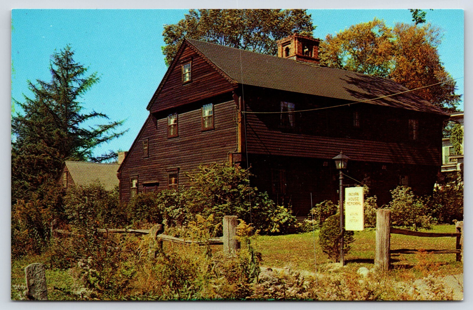 Massachusetts Deerfield Old Indian House Vintage Postcard | eBay