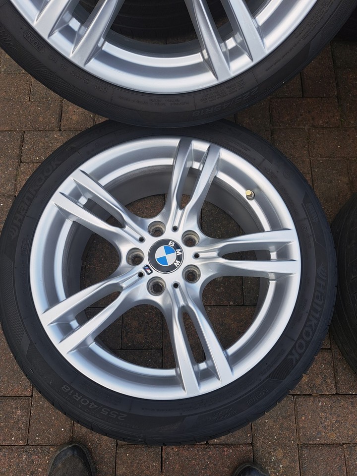 GENUINE BMW 3 4 SERIES F30 F32 F36 400M Silver Alloy Wheels 18" 7845880 ...