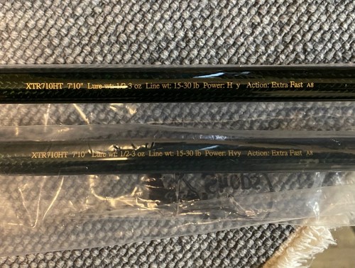 TWO Bass Pro Shops Hvy Action Casting Rods, 7'10", X-Fast Action, Line ...