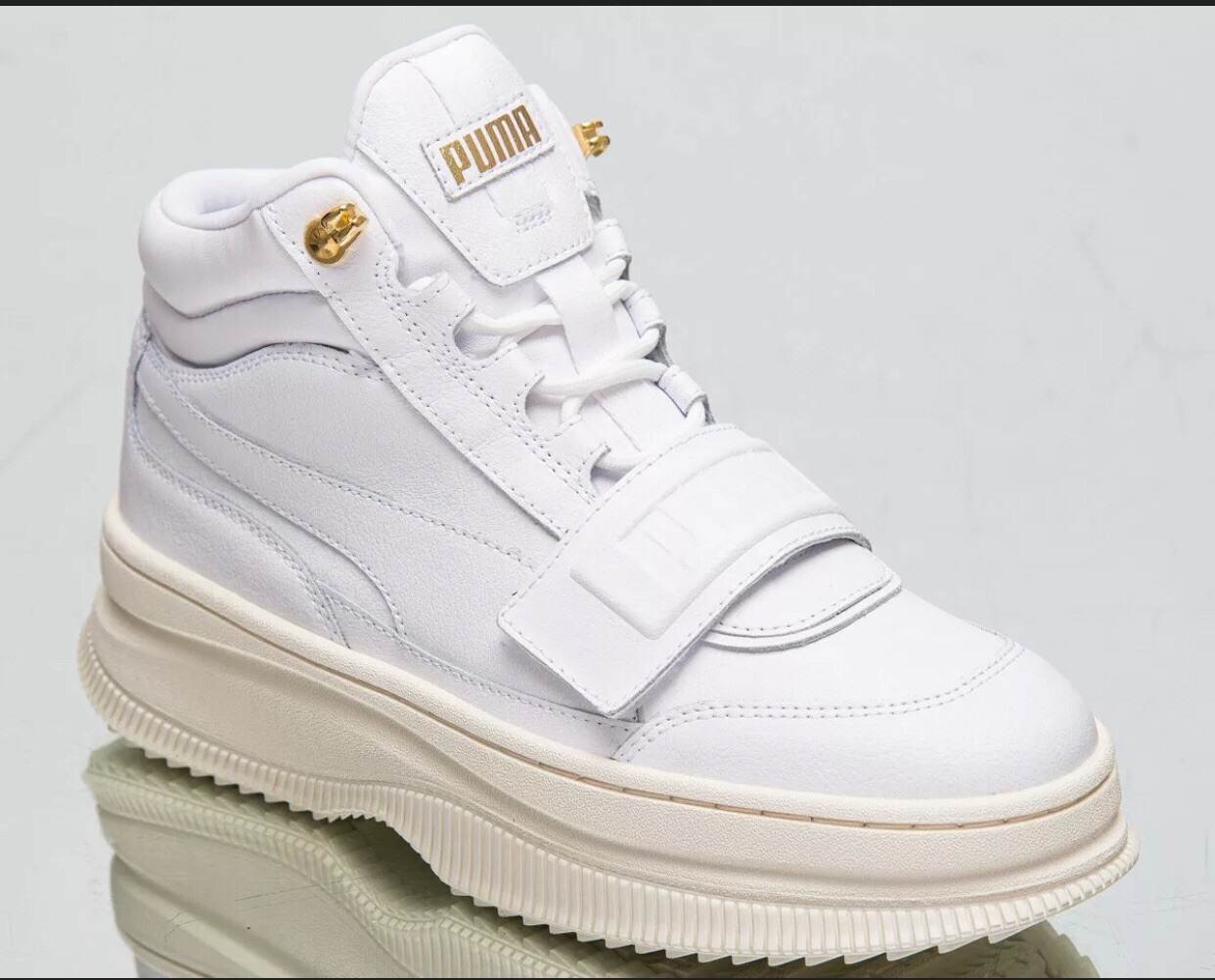 Puma Deva Boot Women's White Marshmallow Leather Lifestyle Boots Women ...