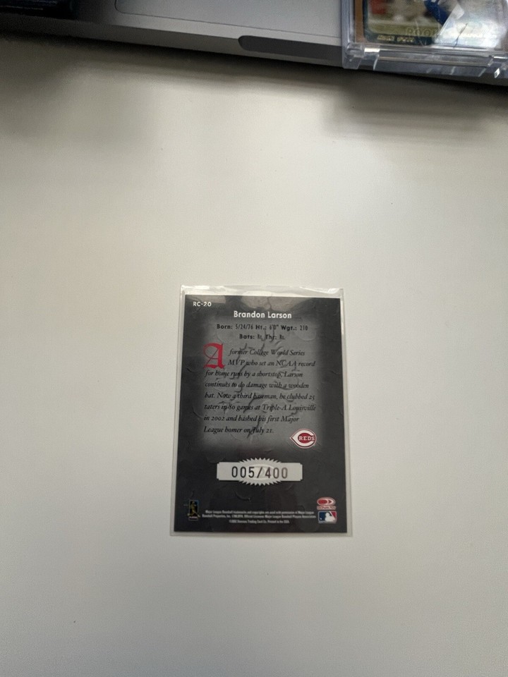 2002 Donruss The Rookies - Crusade Autographs #RC-20 Brandon Larson ...