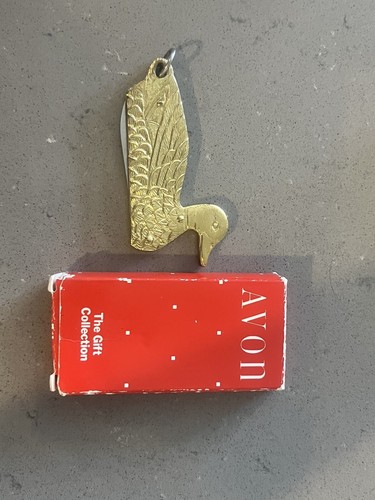 Vintage Avon Brass Duck Stainless Pen Style Pocket Knife Keychain Combo ...