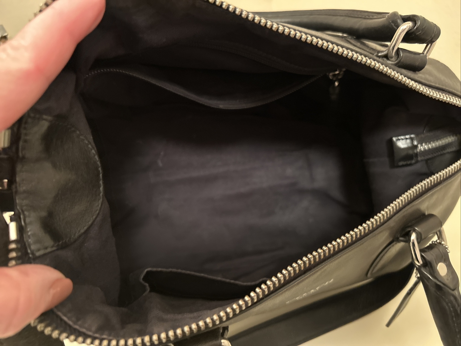 Coach 21132 Black Leather Molly Satchel Shoulder Bag … - Gem