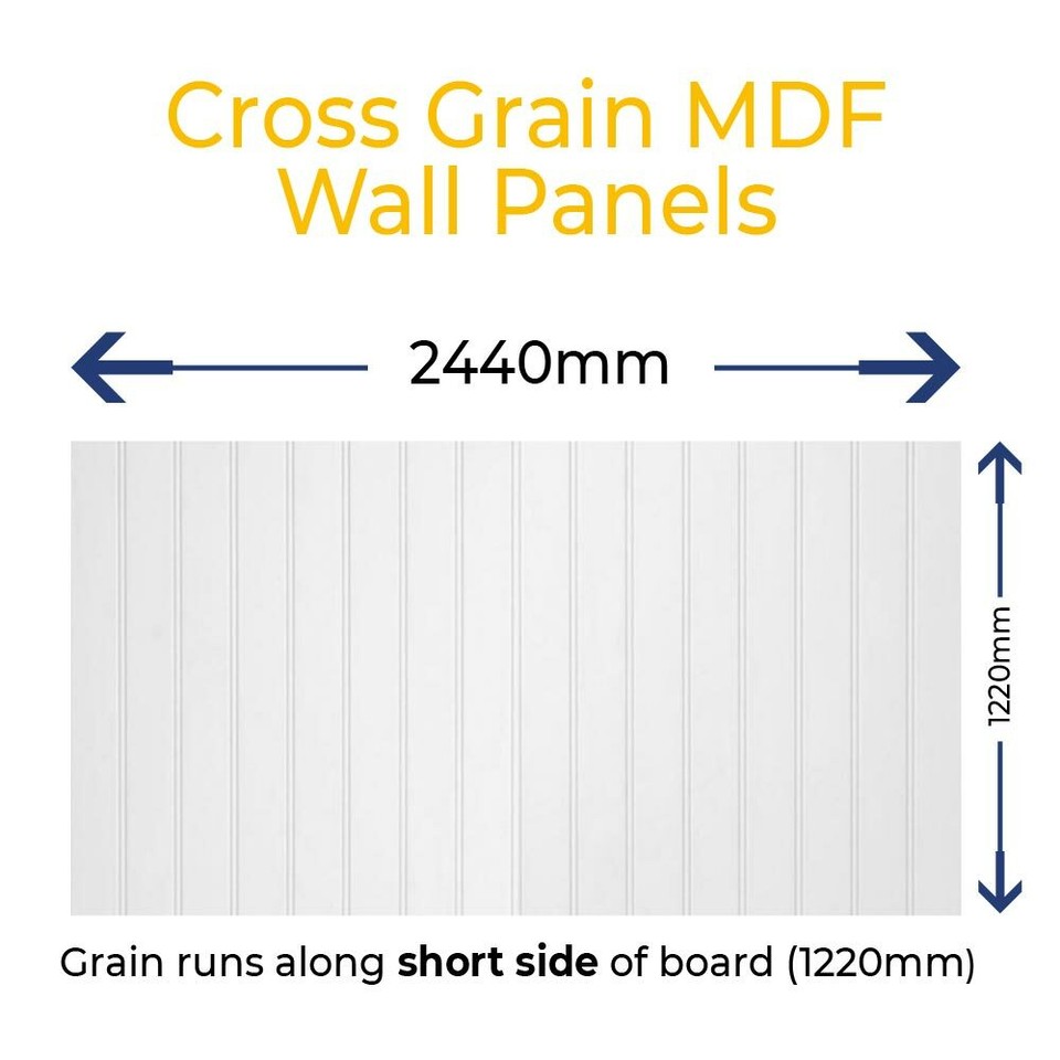 MDF Wall Panels (Grooved Butt & Bead MDF T&G Primed Panel) | eBay
