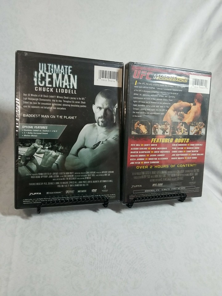 Ultimate Comebacks and Ultimate Iceman 2 DVDs Lot Deal UFC Brand NEW ...