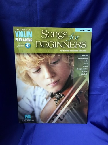 Songs for Beginners Violin Play-Along Book w/Accompaniment Hal Leonard ...
