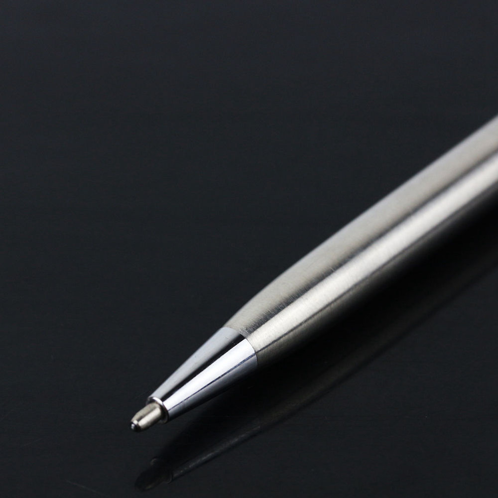 Mini Pocket-size Ballpoint Pen Metal Rotating Small Portable Oil Black ...