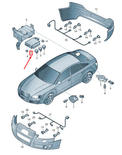 NEW AUDI Q7 4L PDC PARKING DISTANCE CONTROL UNIT 4L0910283C ORIGINAL NO ...