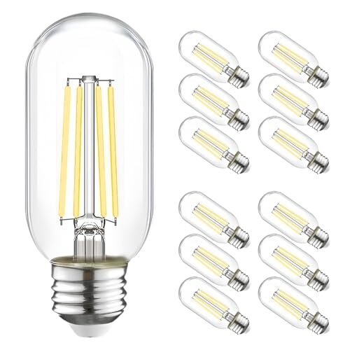 T45 Dimmable E26 Led Bulb 60 Watt Equivalent,Vintage E26 Edison 5000k ...