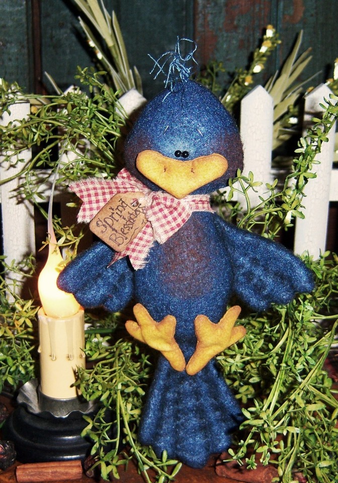 Primitive Robin Blue Bird Chick Doll Ornie Paper Pattern #447 | eBay