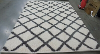 IVORY / GREY 8' X 10' Damaged Rug Reduced Price 1172594659 SGDS258H-8 ...