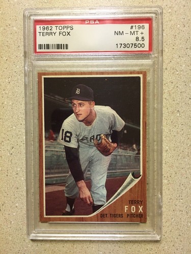 1962 Topps #196 Terry Fox PSA 8 . 5 NM-MT+ TIGERS 9 | eBay