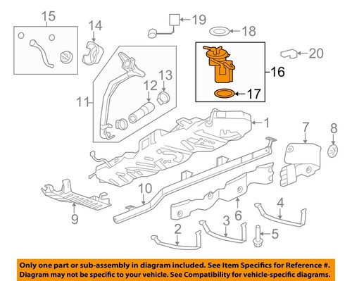 GM OEM 09-17 Acadia Limited Fuel System Components-Fuel Pump Assy ...