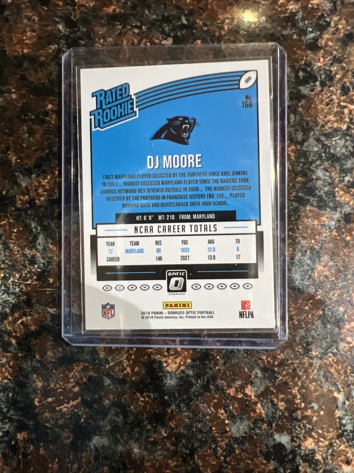 2018 Donruss Optic Rated Rookie DJ Moore #166 Rookie RC | eBay