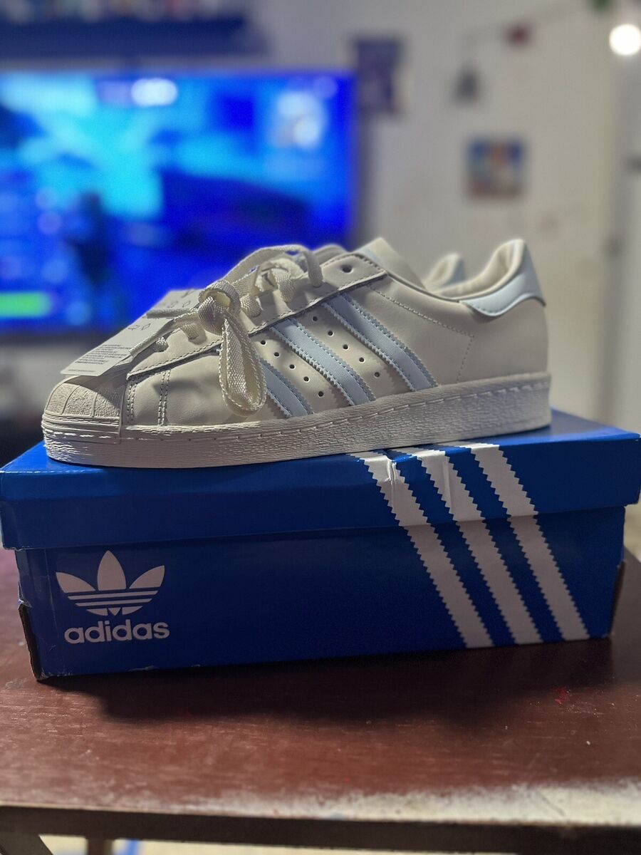 Adidas Originals Superstar 82 Men Shoes (Cloud White/Sky Adidas Originals Superstar 82 Men Shoes (Cloud White/Sky