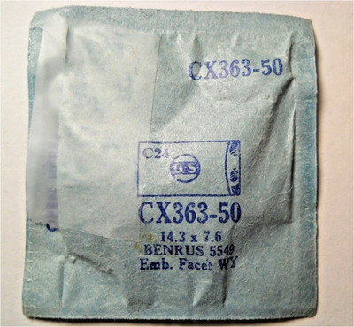GS CX363-50 Watch Crystal For Benrus 5549 Embraceable Facet WY - 14.3 x ...