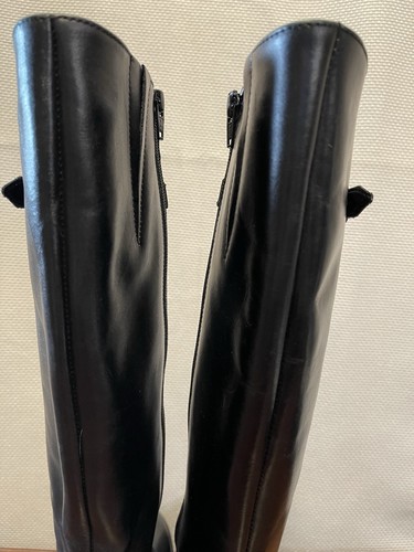 Italian Shoemakers leather boots women's 8 Black Corpcore low heel | eBay