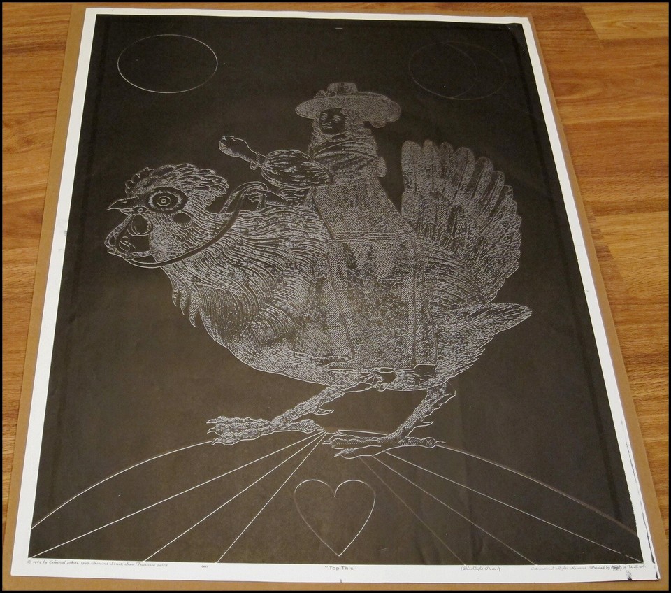 1969 Top This Blacklight Poster Censored Black Background Celestial Arts CA37 | eBay