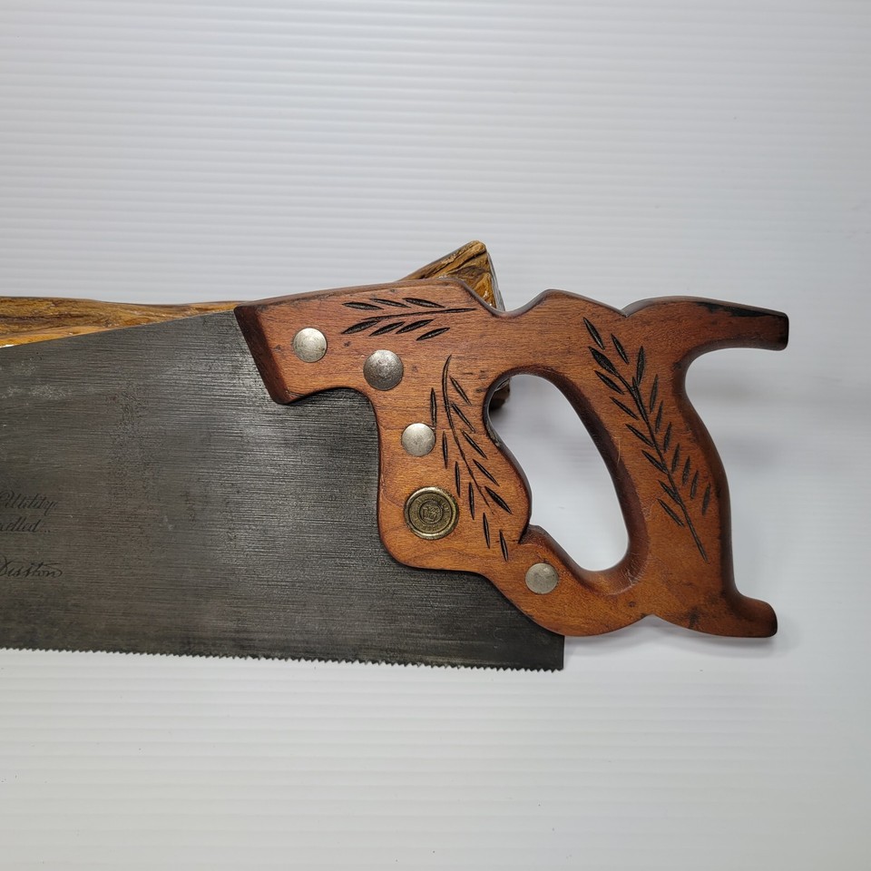 Henry Disston And Sons D-23 Light Weight Hand Saw Rare Sharp Aggressive ...