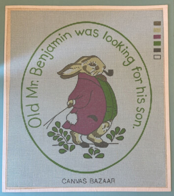 Benjamin bunny,11 Count, needlepoint canvas, by Canvas Bazaar, NEW | eBay