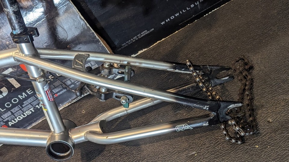 RETRO bmx FREE AGENT BMX frame fork set up 20 in trail bandit 14mm ...