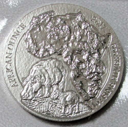 2017 SILVER RWANDA 50 HIPPO 1 OZ COIN SEALED | eBay