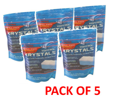 PACK OF 5 Kontrol / Kampa moisture damp condensation crystals 2.5kg ...