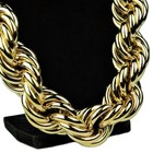 Mens 14k Gold Plated Huge Rope Hip Hop Chain 30MM x 30" Hollow Dookie ...