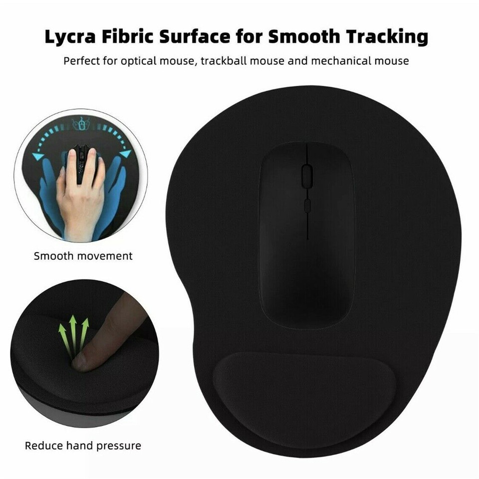 Mouse Pad Wrist Rest Support Ergonomic Comfort Mat Non-Slip PC Laptop ...
