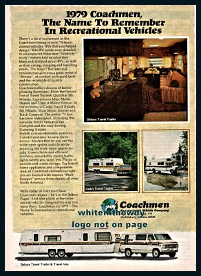 1979 COACHMEN Deluxe and Cadet Camper Travel Trailer Vintage PHOTO AD ...