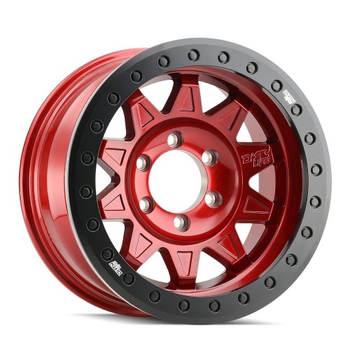 17x9 Dirty Life Roadkill Race Candy Red BEADLOCK Wheels 5x5 (-14mm) Set ...
