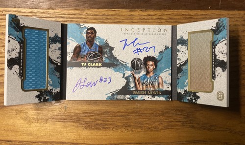 TOPPS INCEPTION OVERTIME OTE DUAL AUTO RELIC BOOK JALEN LEWIS / TJ ...