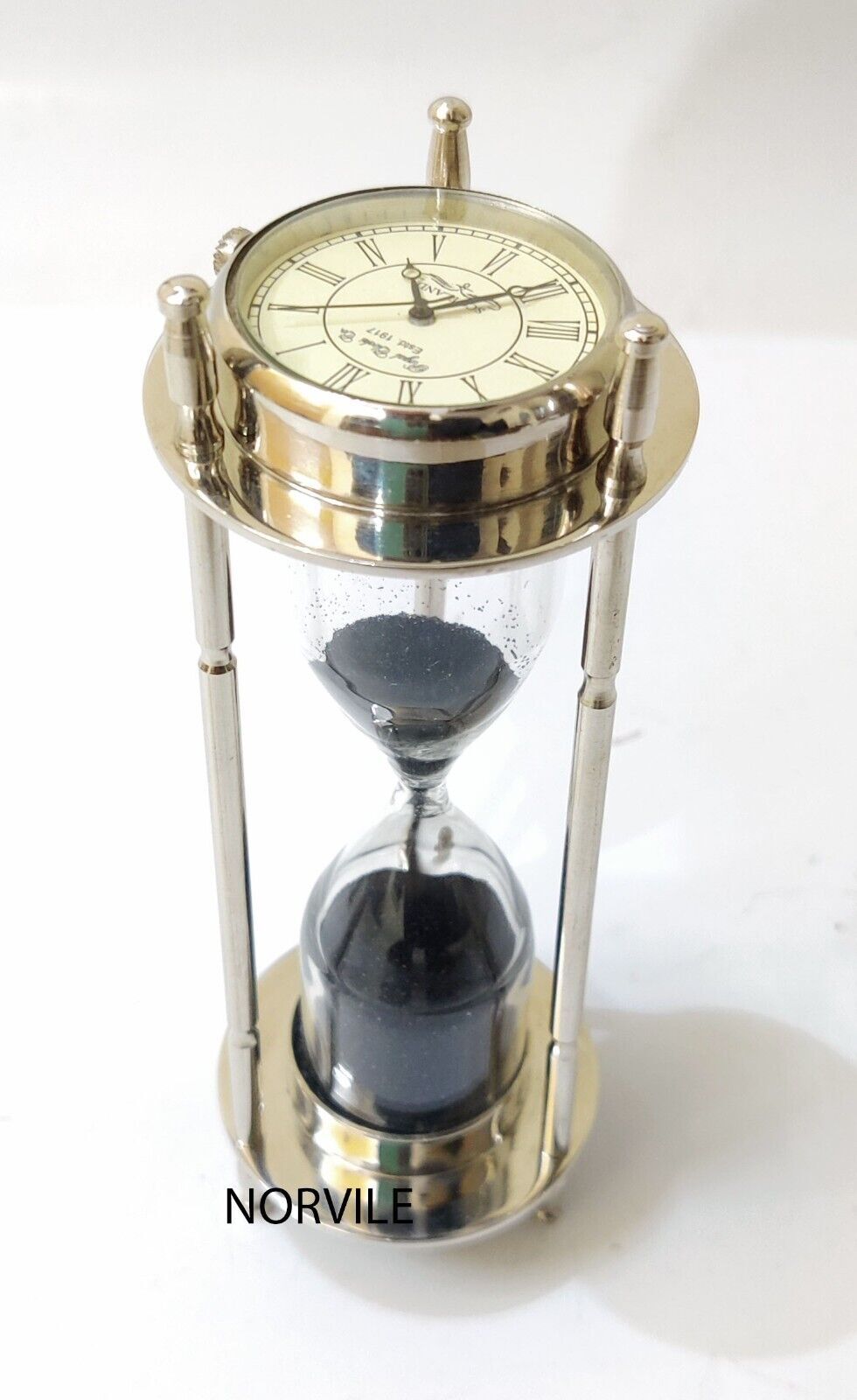 Sand Timer Hourglass Brass Nautical Maritime Hour Glass Vintage Sand ...