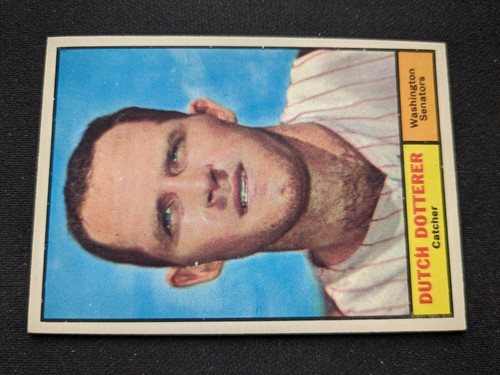 1961 Topps Baseball Card # 332 Dutch Dotterer - Washington Senators (EX ...