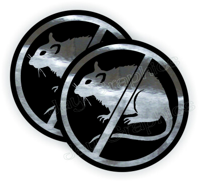 CHROME NO RATS Hard Hat Stickers | Funny Narc Decals Motorcycle Helmet ...