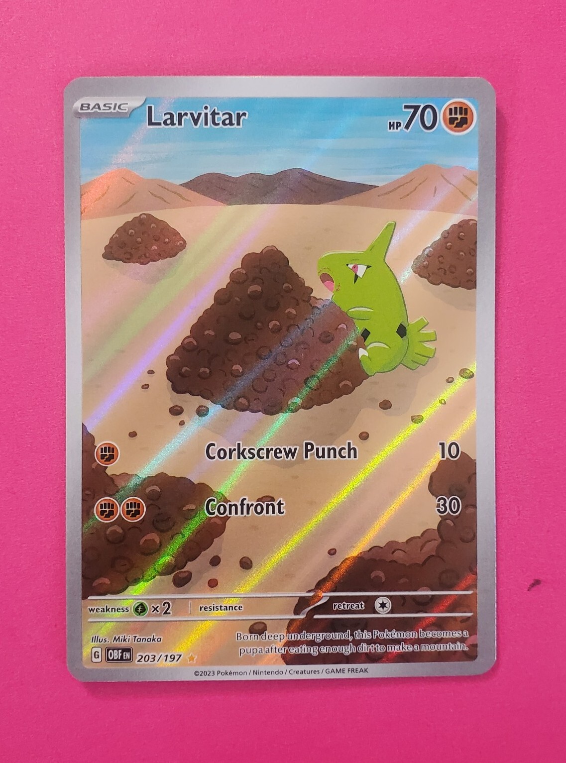 Pokemon TCG * Larvitar* 203/197 Scarlet & Violet Obsidian Flames ...
