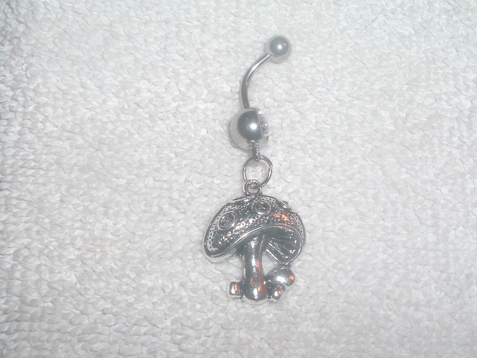 Wild Mushroom Charm Belly Button Navel Ring Body Jewelry Piercing 14g ...