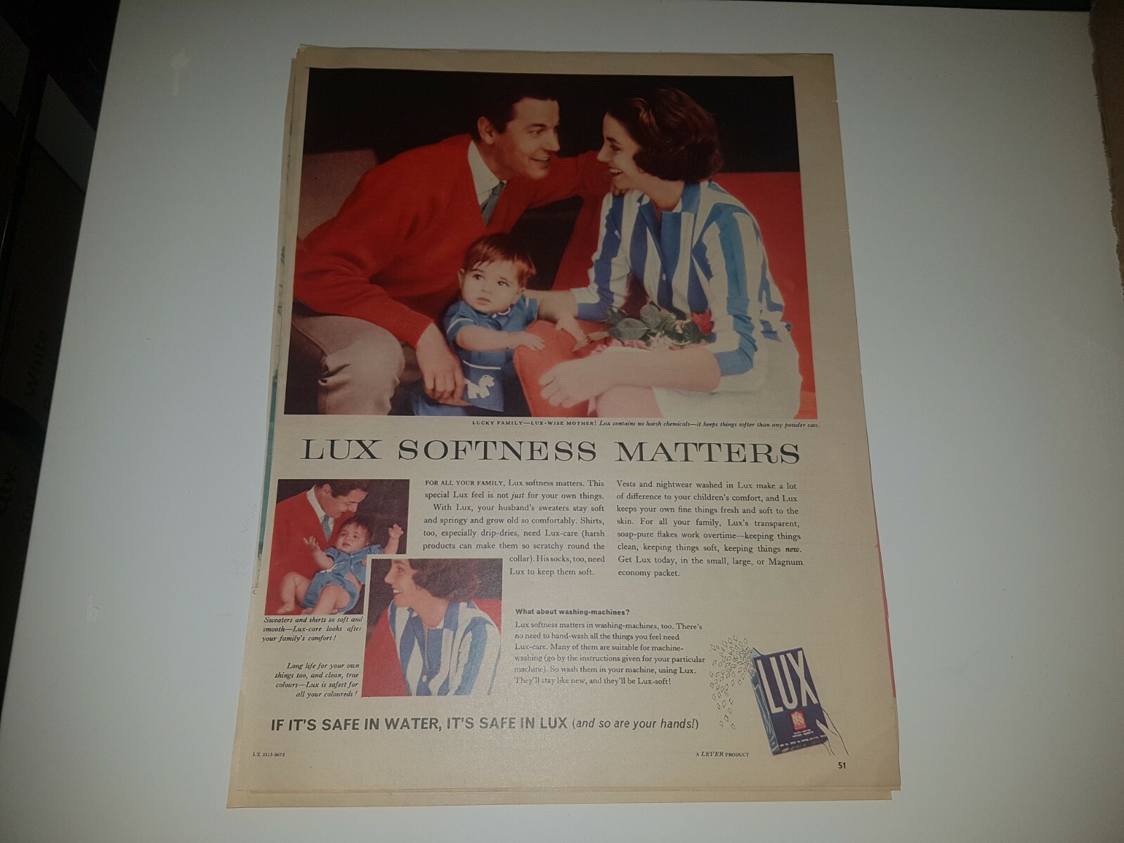 VINTAGE 1960s LUX WASHING POWDER MAGAZINE ADVERT | eBay Australia