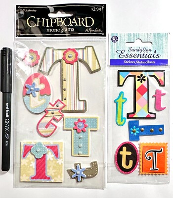 Letter T Stickers Card Making Scrapbooking Dimensional | eBay