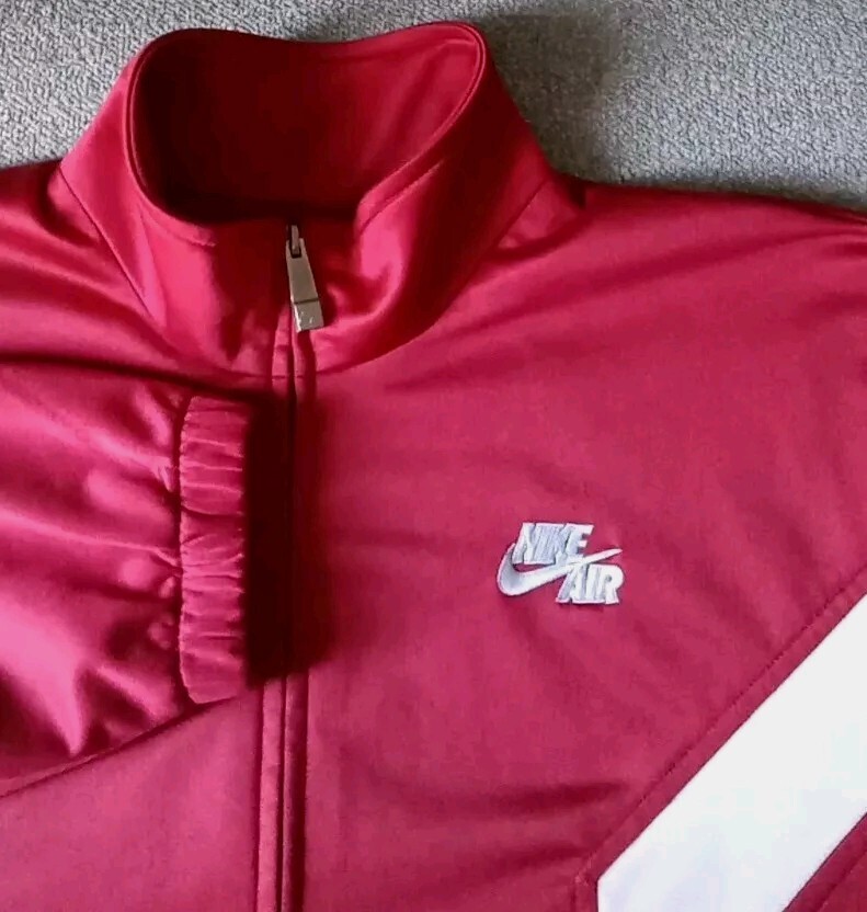 Nike Air Jacket Men's L Track Full Zip Embroidered Logo Spell Out Gray ...