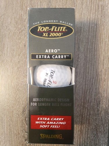 Spalding TOP FLITE XL 2000 Aero Extra Carry 1 Sleeve, 3 Balls White New ...